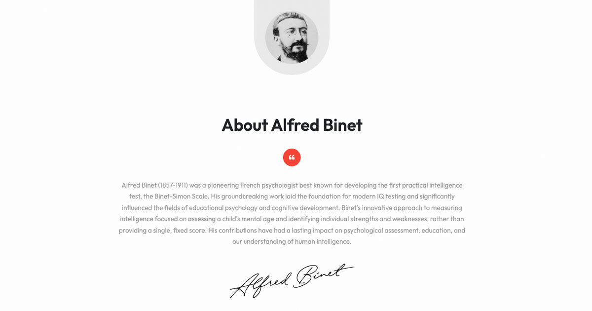 Alfred Binet ∞ Psicologo